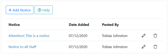 Notices | WCS Documentation