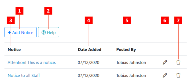 Notices | WCS Documentation